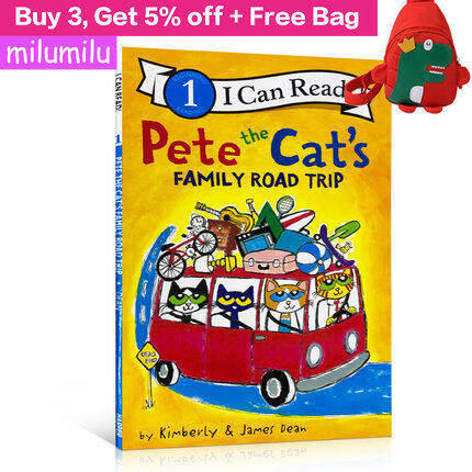milumilu Pete The Cat’s Family Road Trip Original English Picture Book ...