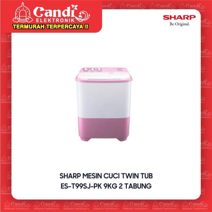 SHARP SEMI AUTO 2 TB ES-T99SJ-PK 9KG 2 TABUNG | Lazada Indonesia