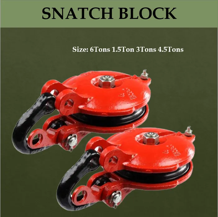 Snatch Block with Shackle Marine Lifting Pulley Hanging Cable Wire ...