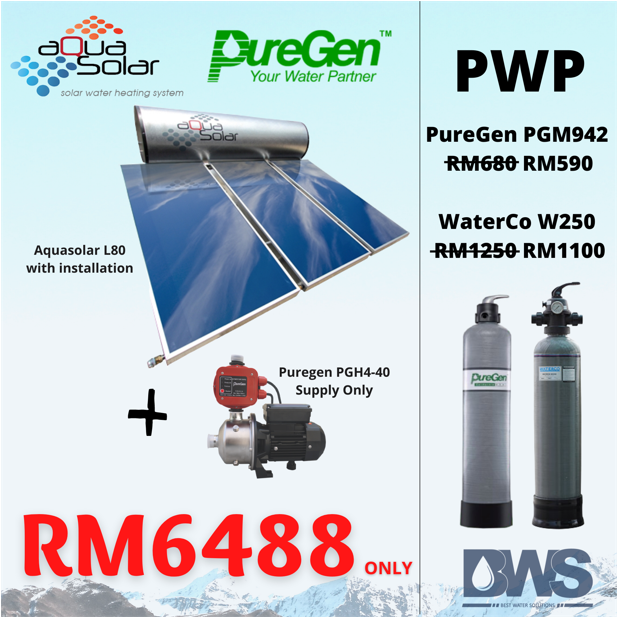 Aqua Solar L80 + PureGen PGH4-40 Water Pump (Aquasolar With ...