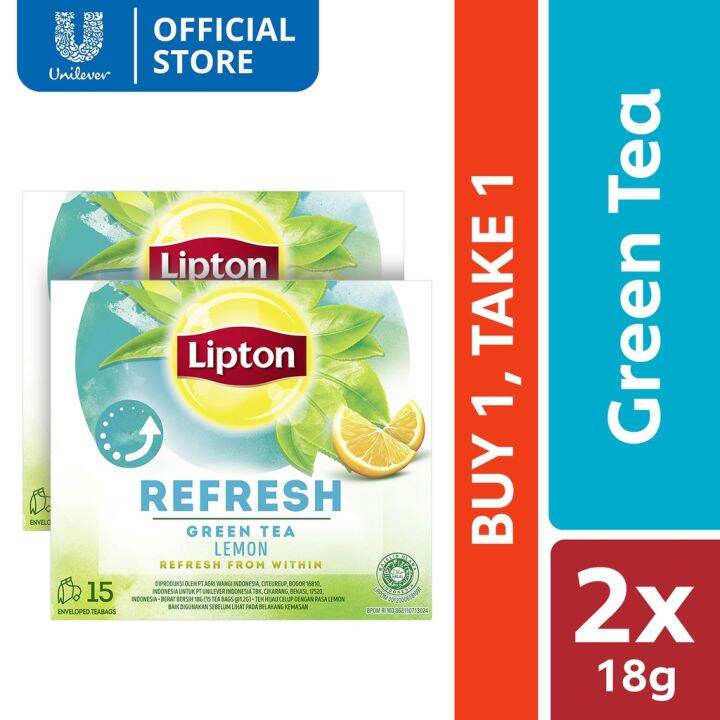 Factory direct sales Buy 1 Take 1 Lipton Green Tea Refresh Lemon 2418G ...