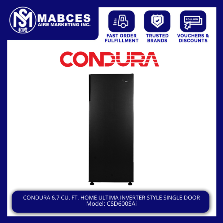 Condura 6.7 cu. ft. Home Ultima Inverter Style Single Door Refrigerator ...