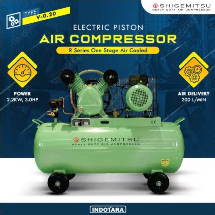 Kompresor Angin Listrik 3HP - 12 BAR 230L Shigemitsu Big Tank | Lazada ...