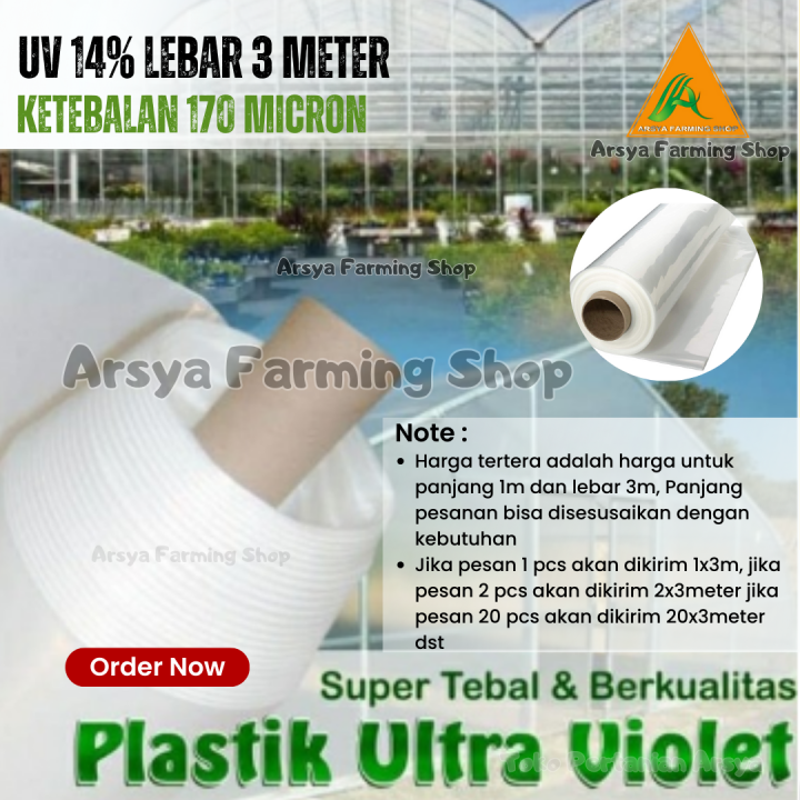 Plastik UV Untuk Atap Green House Lebar 3 Meter Harga Per Meter ...