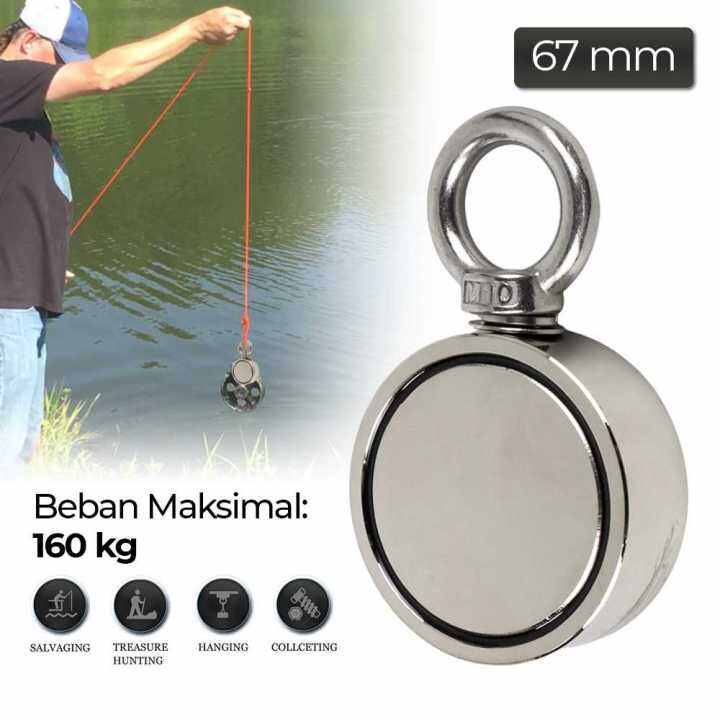 cod Magnet Gantungan Round Hook Strong Neodymium 75mm Magnet neodymium ...