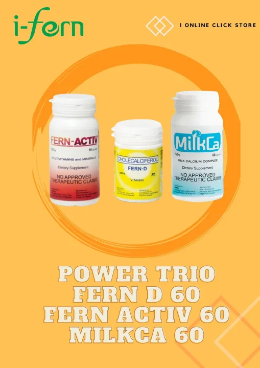 IFERN TRIO Fern D 60 Softgels Fern Activ 60 Capsules Milkca 60 Capsules balancelife | Lazada PH