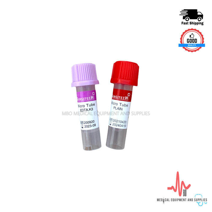 Microtainer Plain, EDTA Tubes (Red Top, Purple Top) - PER PIECE | Lazada PH