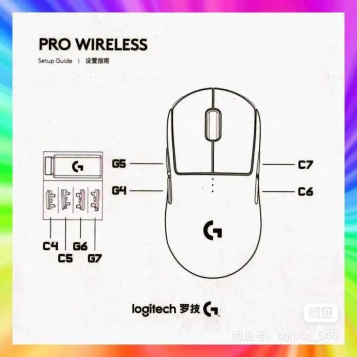 Original G4 G5 G6 G7 C4 C5 C6 C7 Cover Buttons For Logitech G Pro Wireless Mouse | Lazada PH