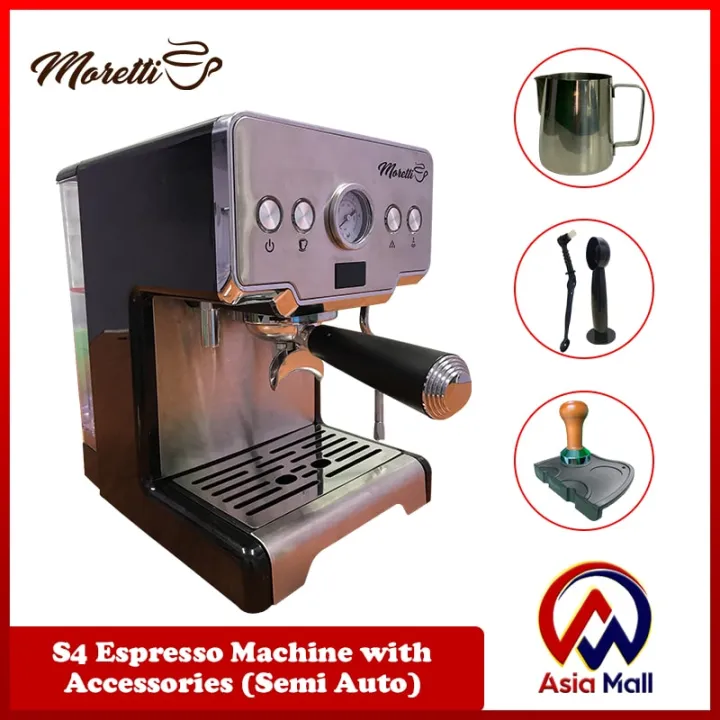MORETTI S4 COFFEE MAKER - 1.7 LITERS 15-BAR ESPRESSO MACHINE with ...