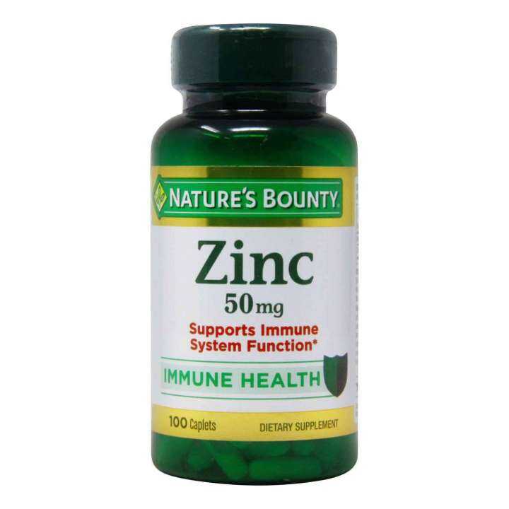 Nature's Bounty, Zinc, 50 mg, 100 Caplets/200 Caplets | Lazada PH