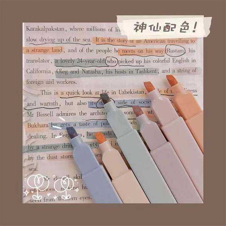 Morandi highlighter ins color marker makaron color note pen student key ...