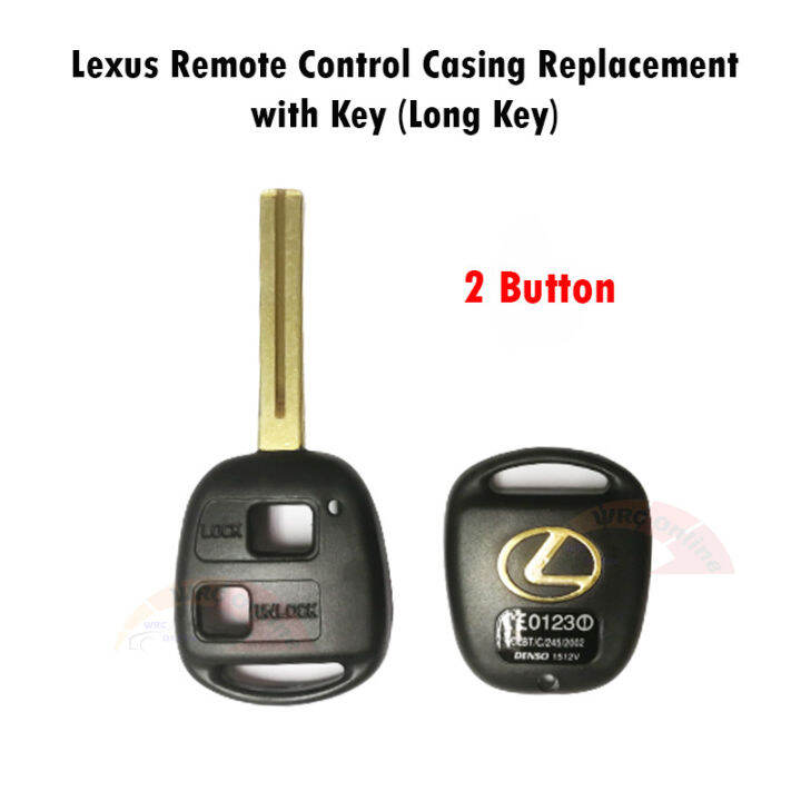 Lexus Remote Control Casing Replacement with Key (Long Key) (2 Button ...