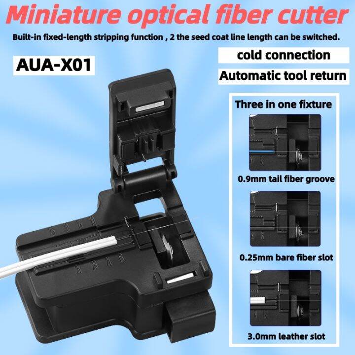 AUA-X01 Miniature Optical Fiber Cutter Automatic Tool Return FTTH Cold ...