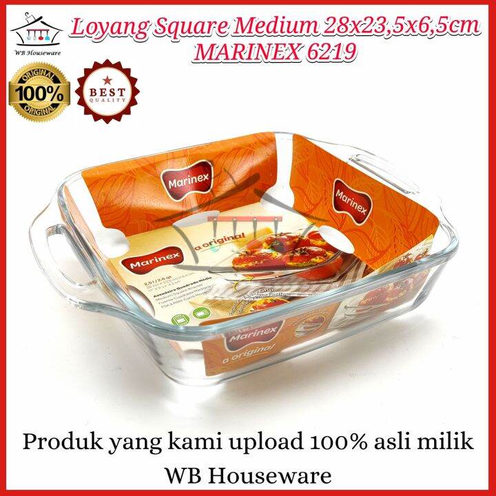 Loyang kaca square medium 2,5Liter MARINEX 6219 / glass pan | Lazada ...