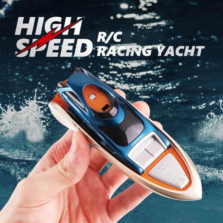Mini Rc Boat 2.4G Wireless Remote Control Speedboat Toys For Kids Light ...