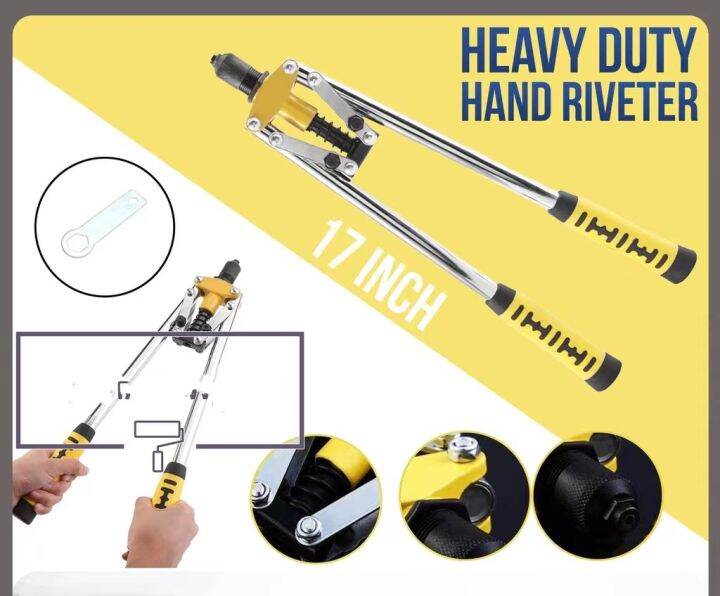 E-shop: 17” Heavy Duty Long Arm Hand Riveter Pop Rivet Manual Two ...