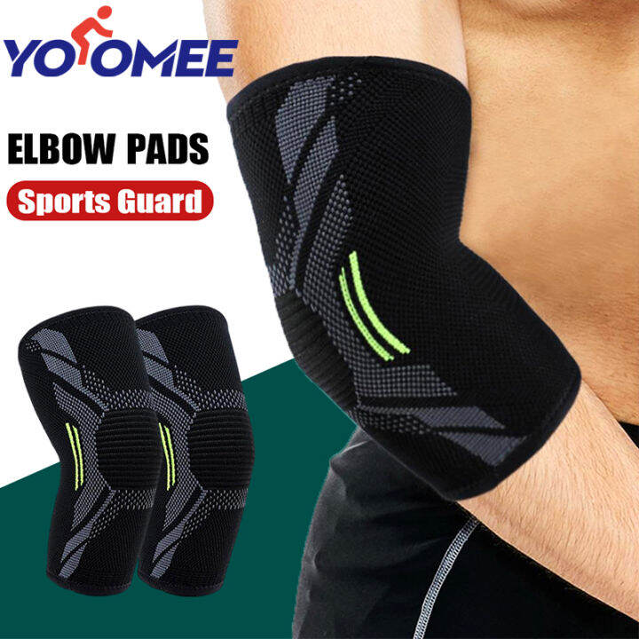 Yoomee 1 Pair Sports Nylon Knitted Elbow Pads Highly Compression ...