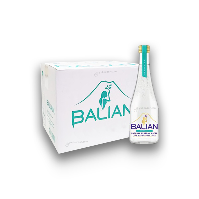 Balian Sparkling Natural Mineral Water Glass 330ml - 1 Karton (12 Botol ...