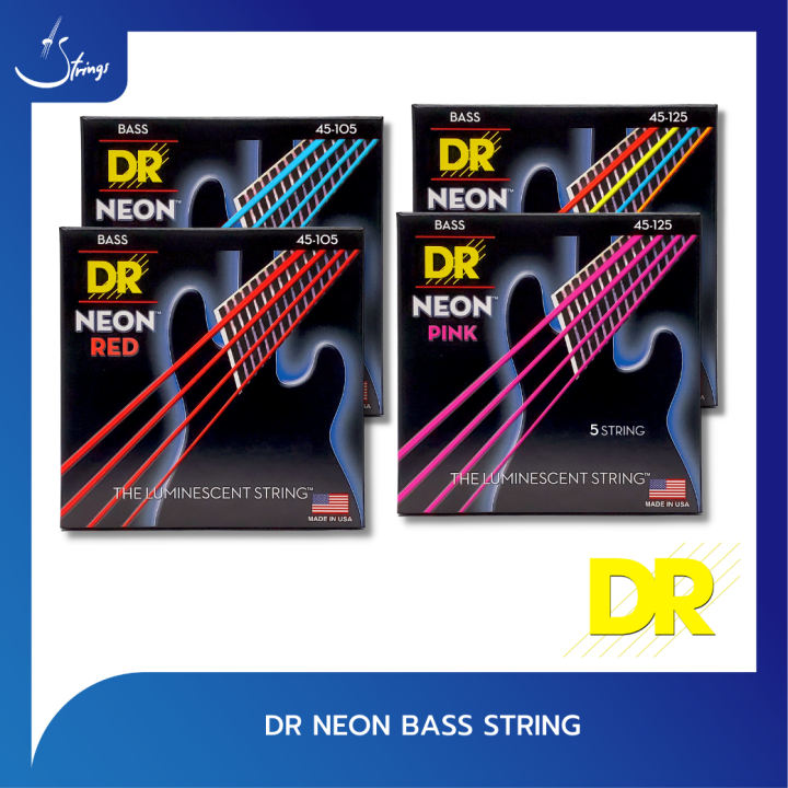 สายเบสเรืองแสง DR Neon Bass String | Strings Shop | Lazada.co.th