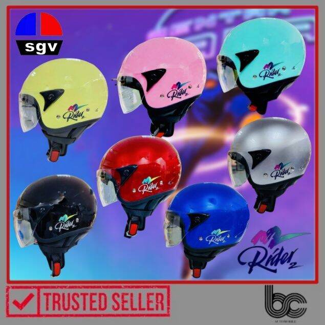 SGV RIDER 2 HELMET / TOPI KELEDAR SEPARUH SGV / HALF CUT HELMET STENG ...