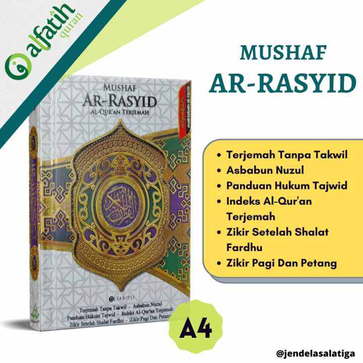 AL-QURAN ALFATIH MUSHAF AR-RASYID TERJEMAH PER-AYAT UKURAN A4 | Lazada ...