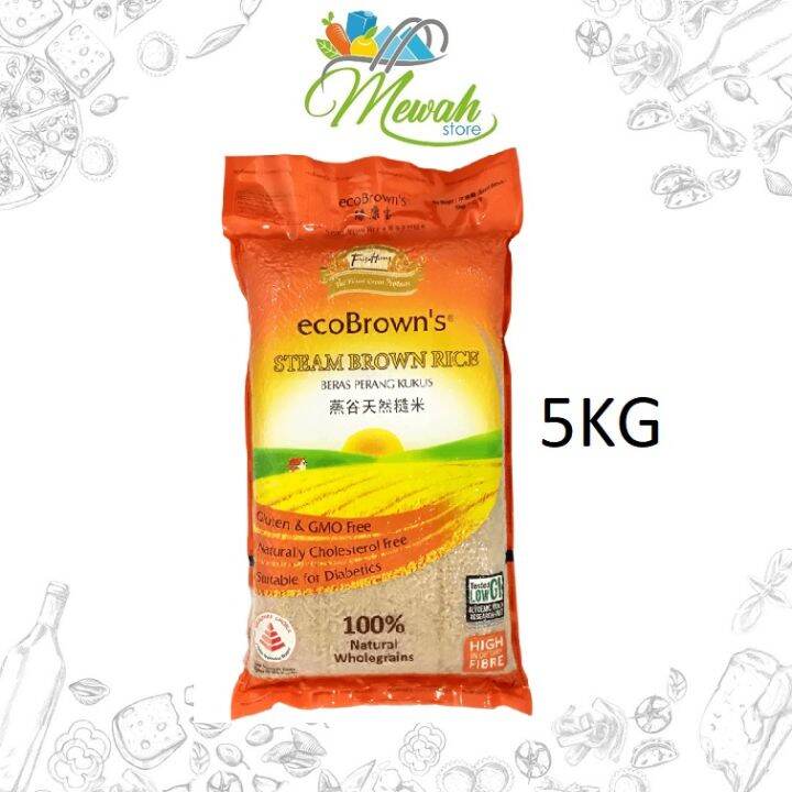 ECOBROWN’S STEAM BROWN RICE 5KG | Lazada