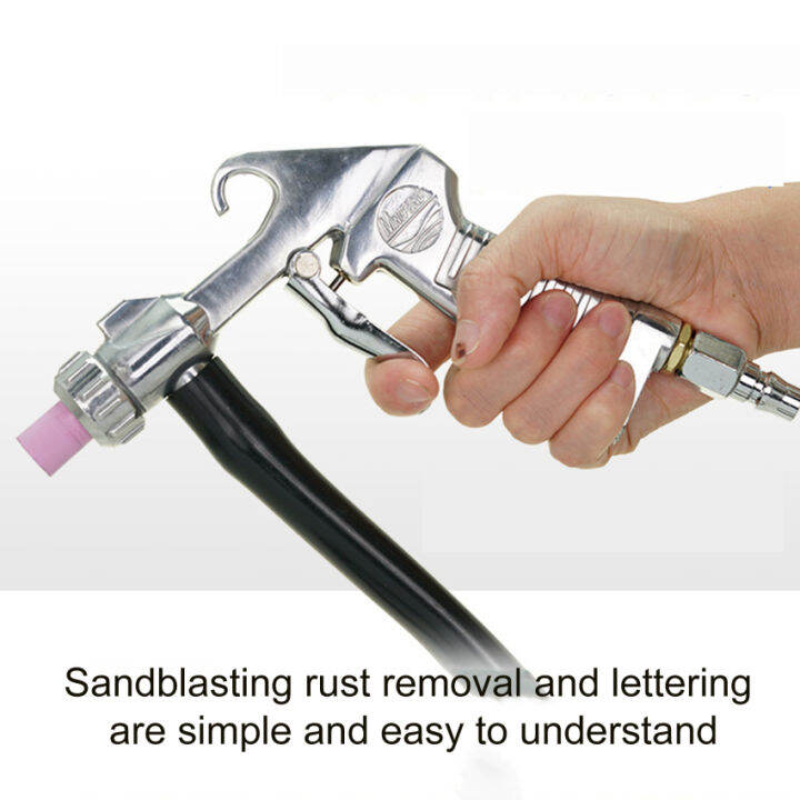 Sandblaster Feed Blast Spray Gu.n Sandblasting Gu.n Abrasive Tool Ceramic Nozzles Tips Kit ...