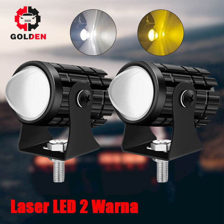 2pcs Laser Foglamp Lampu Tembak Sorot Laser Gun Led V12 D2 Mobil Motor ...