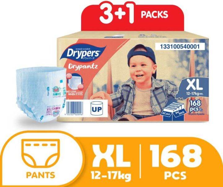 Drypers Drypantz XL (42's x 4 packet/carton) | Lazada