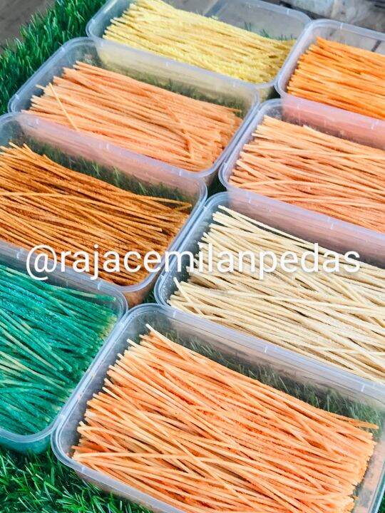 mie lidi kemasan box 500ml varian rasa pedas/orignal/balado/rumput laut ...