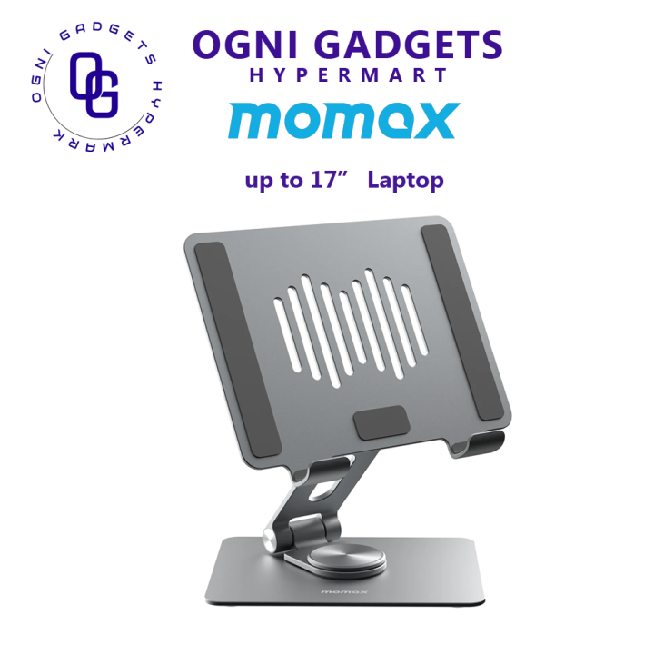 Momax Fold Stand Swivel Rotatable Laptop Stand (Up to 17" inch) | Lazada