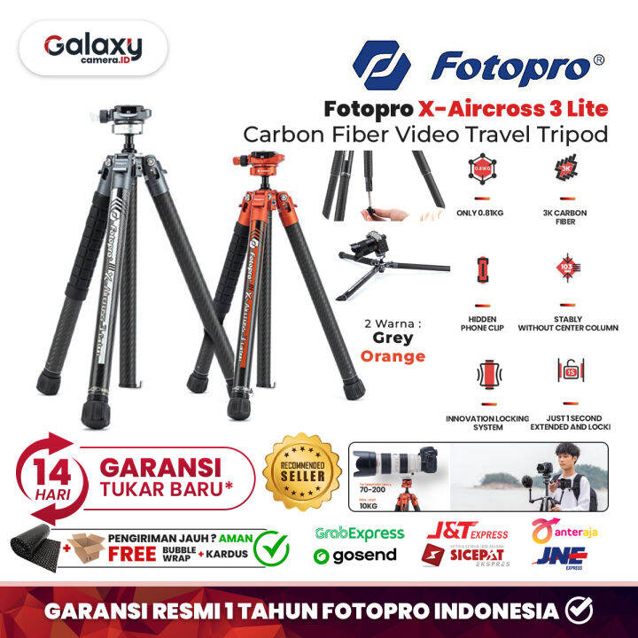 Fotopro X Aircross 3 Lite Carbon Fiber Camera Tripod Kamera Resmi ...