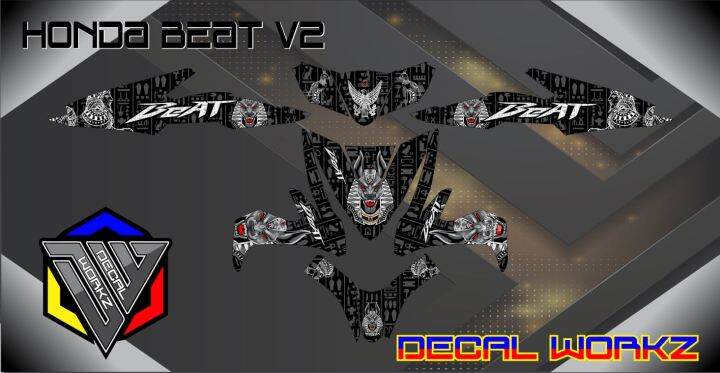 HONDA BEAT V2 STICKER DECALS l BLACK | Lazada PH