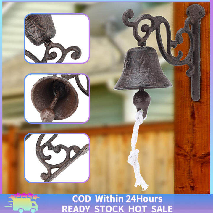 Vintage Cast Iron Door Bell Wall Antique Farm and Front Gate Bell ...