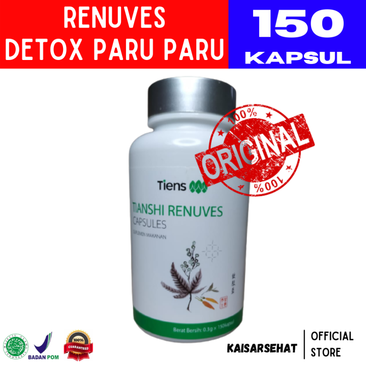 DETOX NUTRISI / PEMBERSIH PARU-PARU / RENUVES ISI 150 KAPSUL / Obat ...