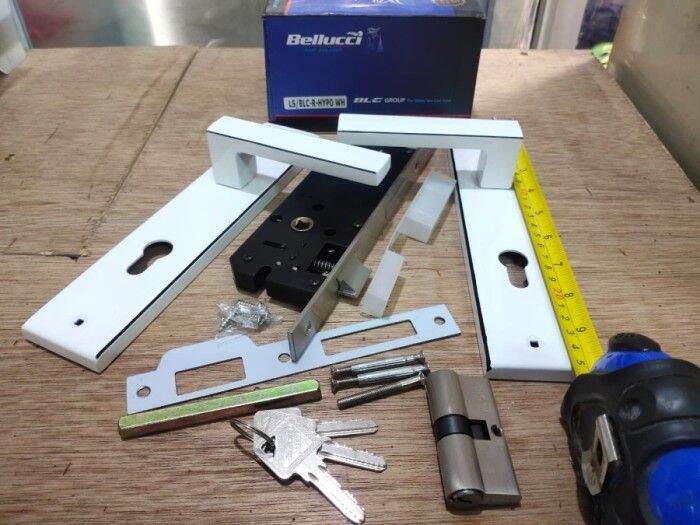 Kunci Pintu Besar Set BELLUCCI R-HYPO White BLC Handle Body 3 Keys BTS | Lazada Indonesia