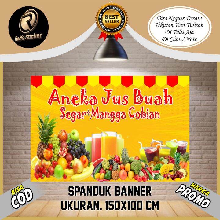 Spanduk Banner Backdrop Aneka Jus Buah/ ukuran 150x100 cm bisa COD ...