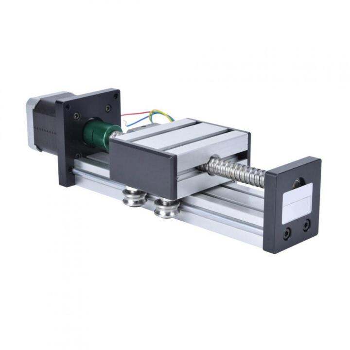 100mm Stroke Single Shaft Ball Screw Linear Guide Rail CNC Sliding Table with 42 Motor The ...