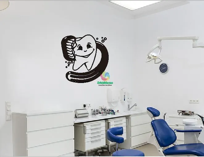 Wall Stiker Klinik Dokter Sikat Gigi Keluarga Dekorasi Dinding Stiker ...