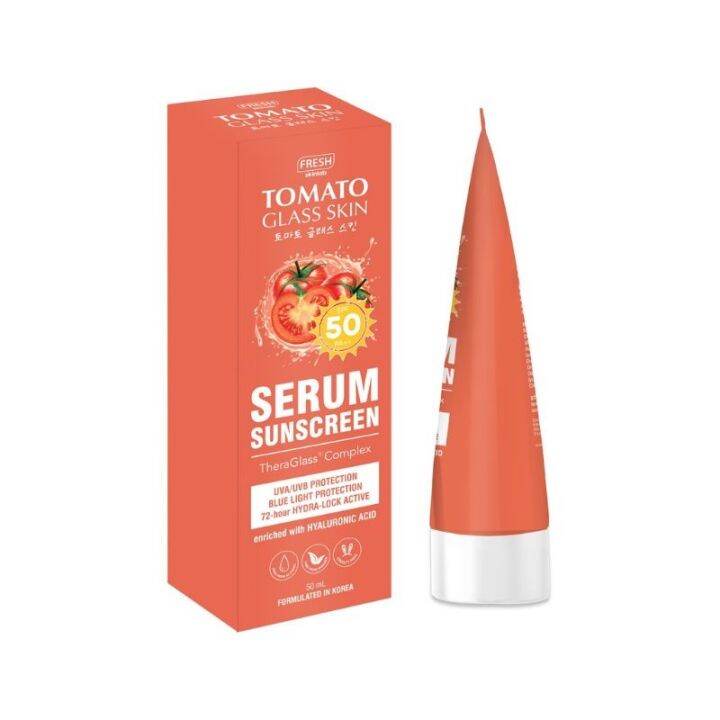 FRESH SKINLAB Tomato glass skin serum sunscreen SPF50 PA | Lazada PH