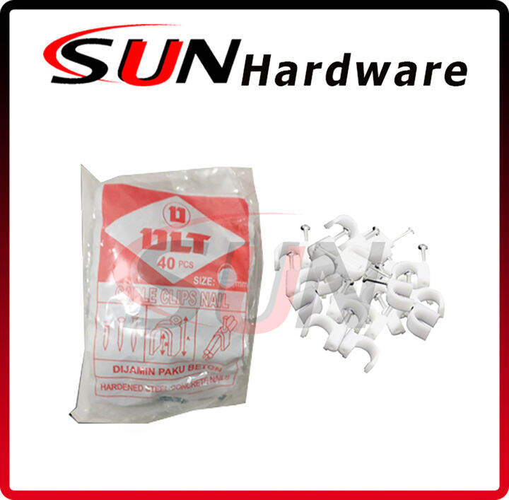 Klem Penjepit Kabel No 10 Mm Isi 40 Pcs Pack Paku Beton Tembok | Lazada ...