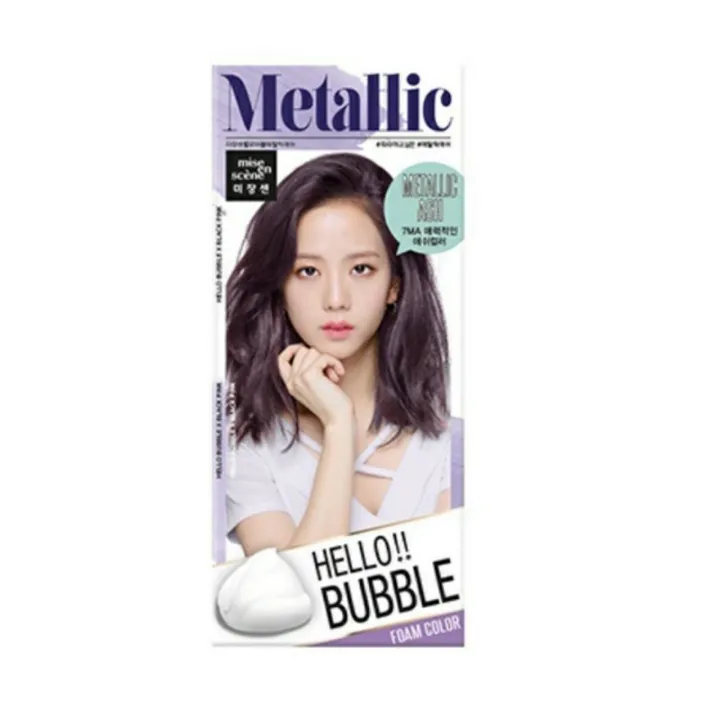 เปลี่ยนสีผมด้วย Mise En Scene x Blackpink Hello Bubble สี METALLIC กล่องลาย Jisoo สีสวย ติดทนนาน ...