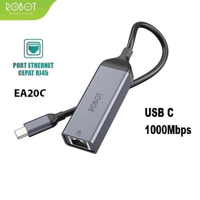 Robot EA20C Type-C Ethernet Adapter USB C to 1000Mbps | Lazada Indonesia