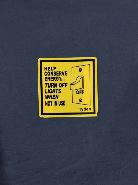 A-Mart High Impact Plastic Signage 4x4 inches Help Conserve Energy Turn Off Lights Sign Not ...