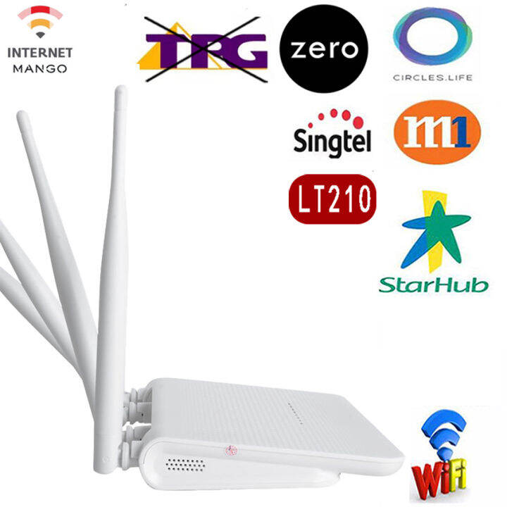 LT210 RS980+2021 MOD 4G LTE Wireless WiFi Router Modem 4 Antenna Wi-Fi ...