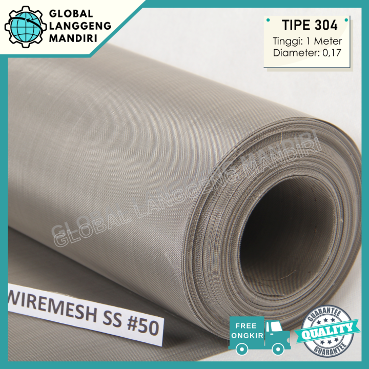WIRE MESH 50 STAINLESS (1M) TIPE (304) / SARINGAN STAINLESS | Lazada ...