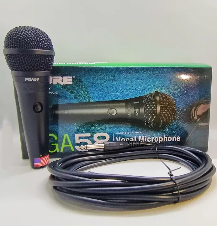 SHURE DYNAMIC WIRED MICROPHONE PGA-58 | Lazada PH