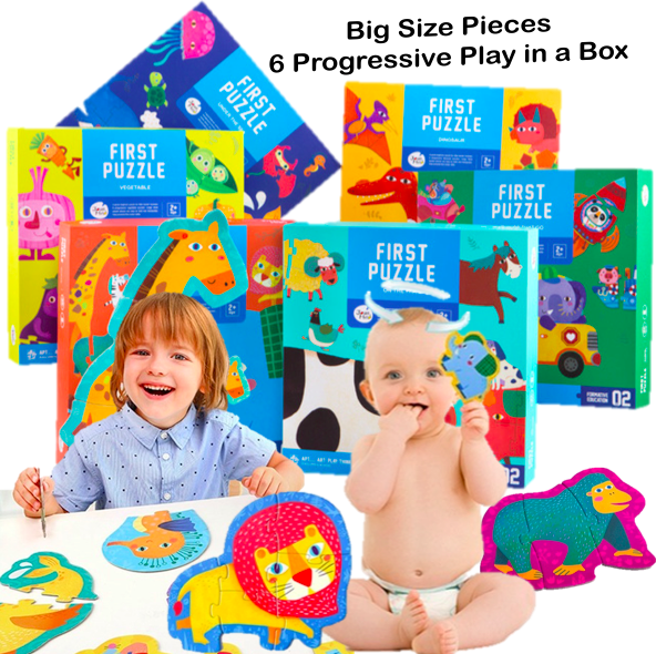 Joan Miro Baby First Puzzle for Little Beginner (6 progressive design ...