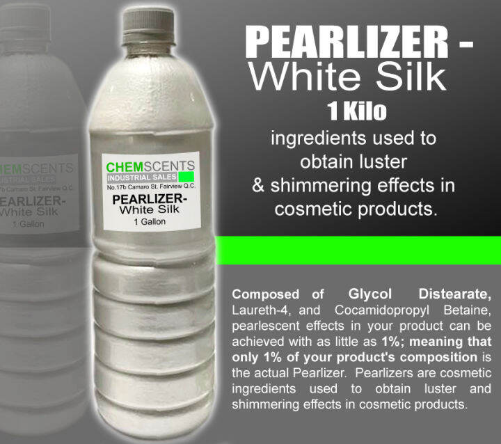 PEARLIZER WHITE SILK 1LITER FOR SHAMPOO SHOWER GELS BODY WASHES AND ...