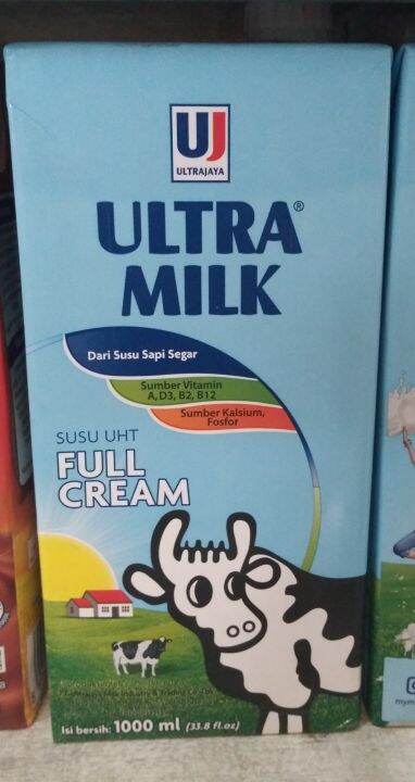 Ultra Milk Full Cream 1liter Ultra Milk Susu UHT Full Cream 1liter ...